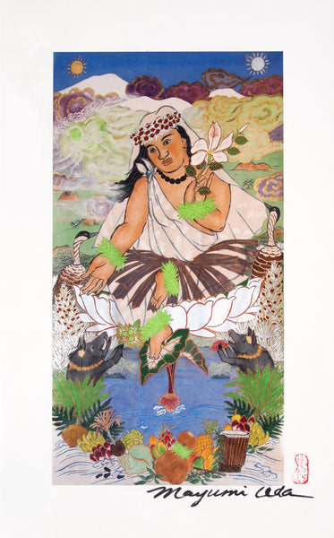 Poli'ahu, Giclée From the Large Thangka Painting | Mayumi Oda